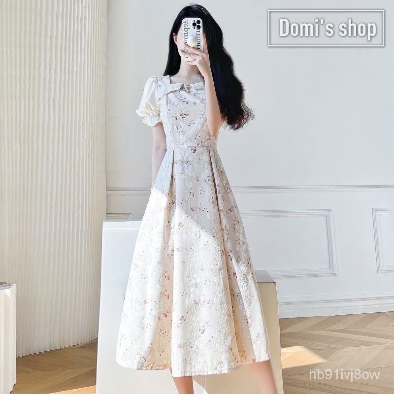 Jual COD#French jacquard lace dress, women's design sweet first love ...