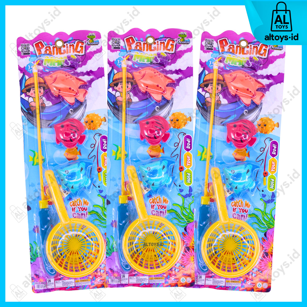 Jual Mainan Anak Pancing Set - Permainan Memancing dengan Joran, Serok ...