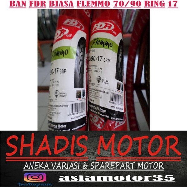 Jual Ban Motor Merk FDR Biasa Tipe Flemo Ukuran 70/90 Ring 17 Bukan Ban ...