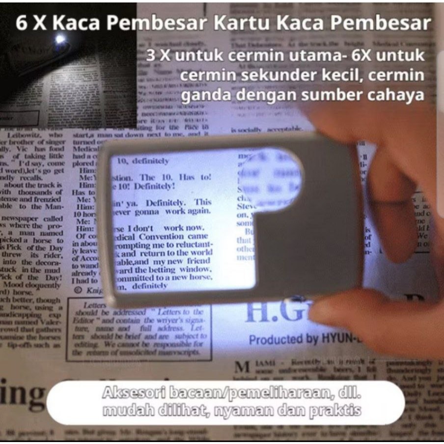Jual kaca Pembesar kartu nama lensa optik akrilik portabel / kaca ...