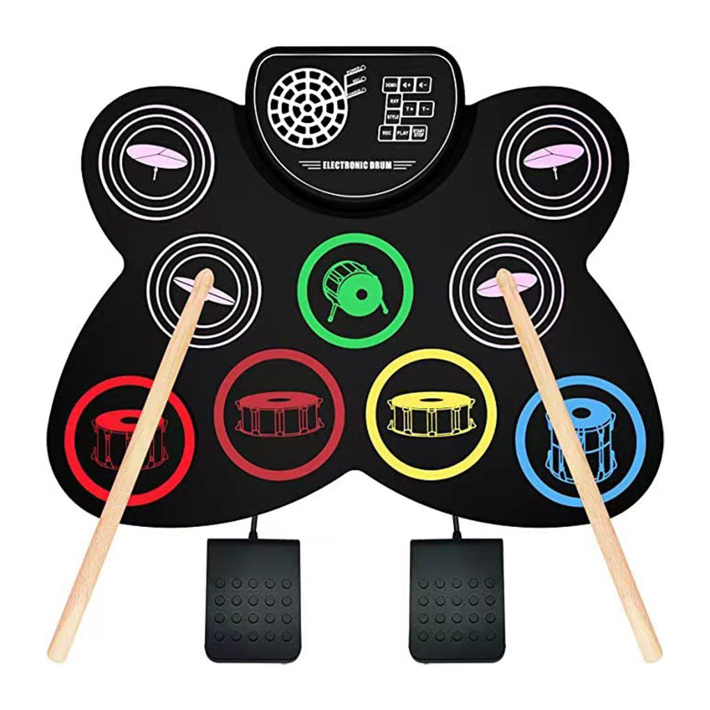 Jual Upgraded Electric Drum Set Roll-up Electronic Drum Pad Machine ...