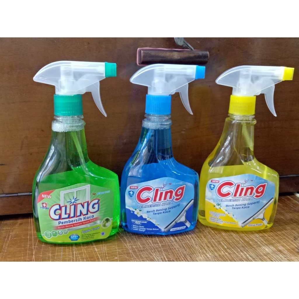 Jual Spray Botol Cling Pembersih Kaca Biru Ocean Citrus Fresh Apple ...