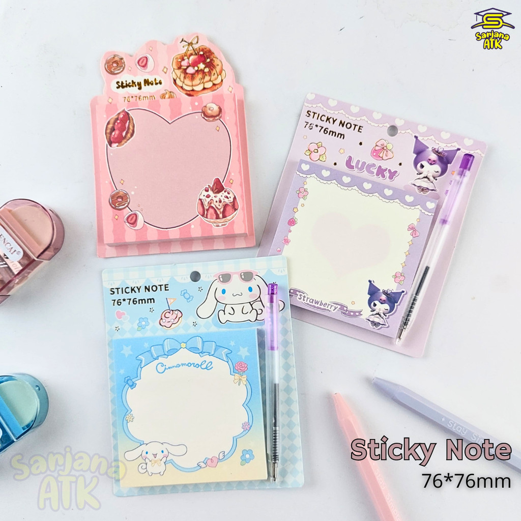 Jual Cute Sticky Note / Memo Karakter Funcy / Memo Index Sticker Sticky ...