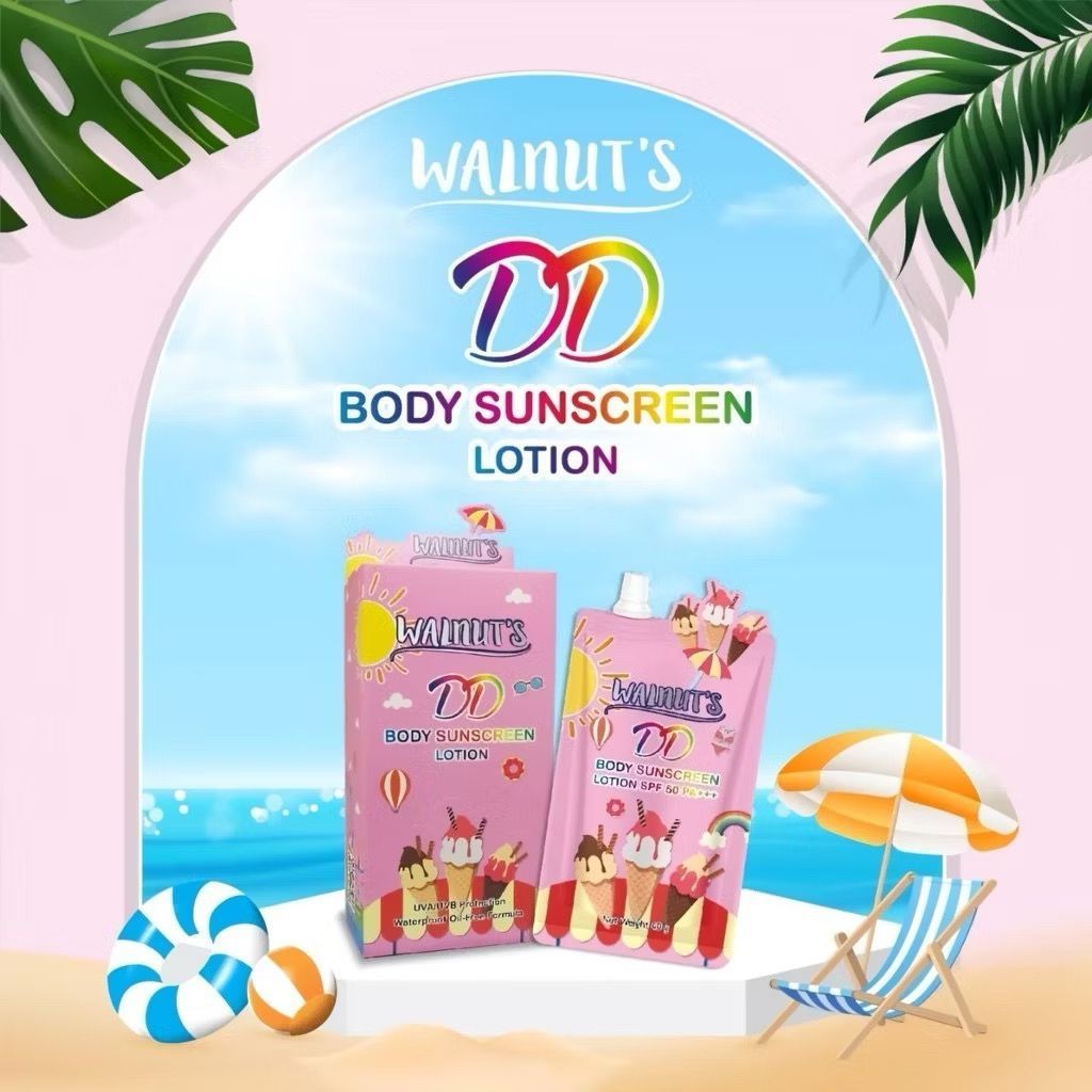 Jual WALNUTS DD BODY SUNSCREEN LOTION SPF50 40g - WALNUT SUN BLOCK ...