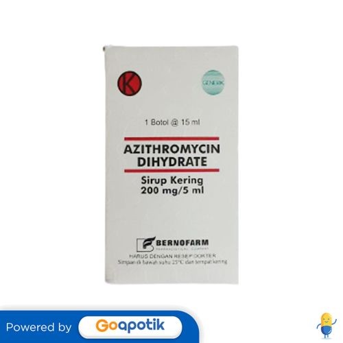 Jual Azithromycin Dihydrate Bernofarm 200 Mg/5 Ml Dry Syrup 15 Ml ...