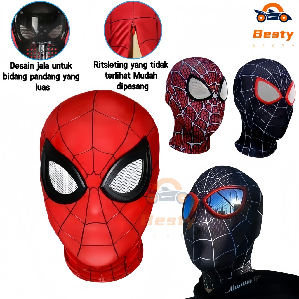 Jual Besty Topeng Spiderman Mask Topeng Mask Spiderman Headgear ...