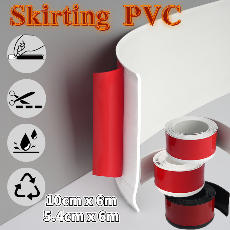 Jual 6M Skirting PVC/Plint PVC Board/Plint PVC/List Lantai/Aksesoris ...