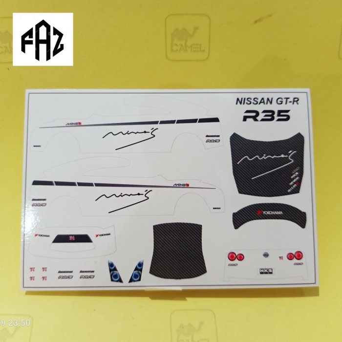 Jual Decal Diecast Hot wheels nissan skyline r35 mine5 | Shopee Indonesia