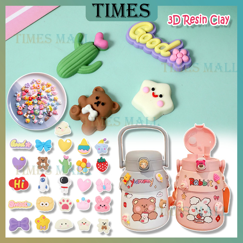 Jual Sticker 3D isi 4 Timbul Botol Resin Clay/3D Resin Clay / Stiker ...