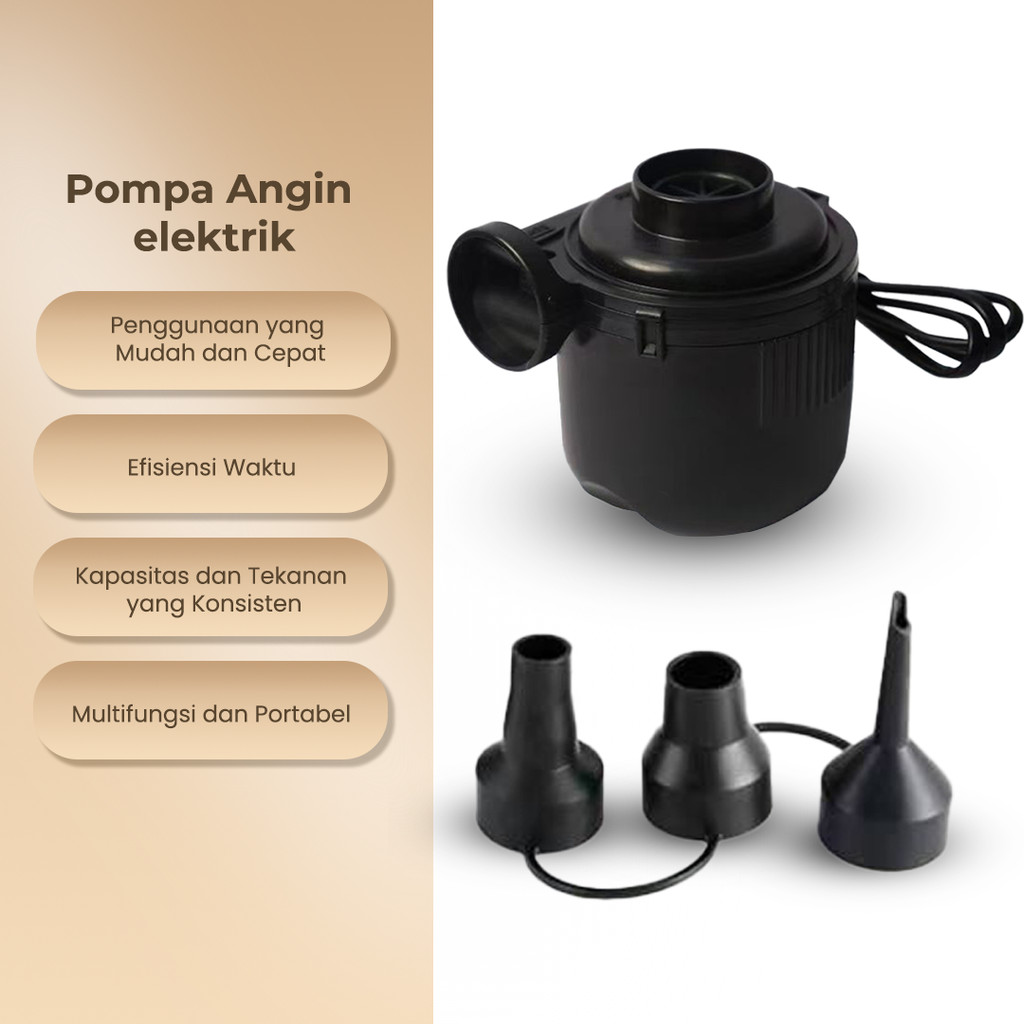 Jual Pompa Angin Elektrik Portable 30W - Pompa Kasur Angin Balon Kolam Renang Anak Cepat dan ...