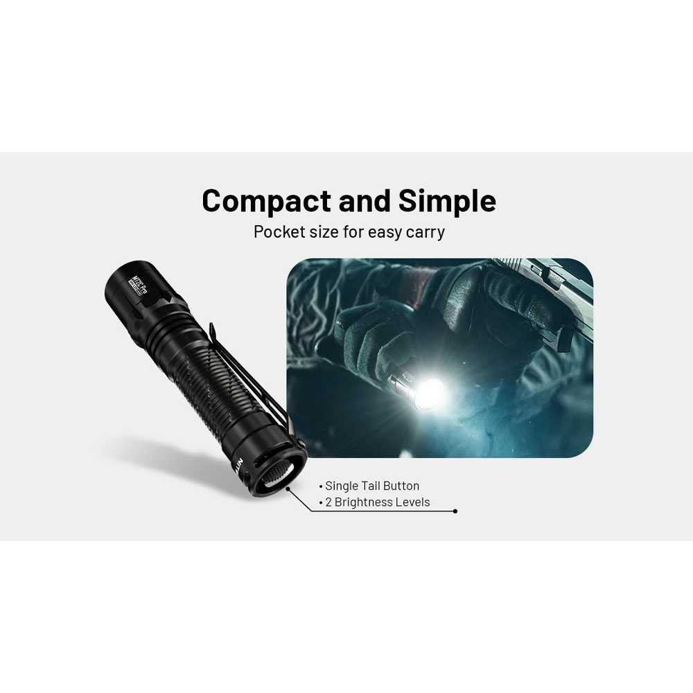 Jual NITECORE Senter LED Tactical Flashlight UHi 20 IP68 1800 Lumens ...