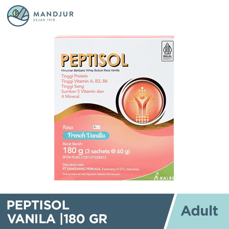 Jual Peptisol Vanila 180 Gram - Susu Tinggi Protein Pemulihan Pasca ...