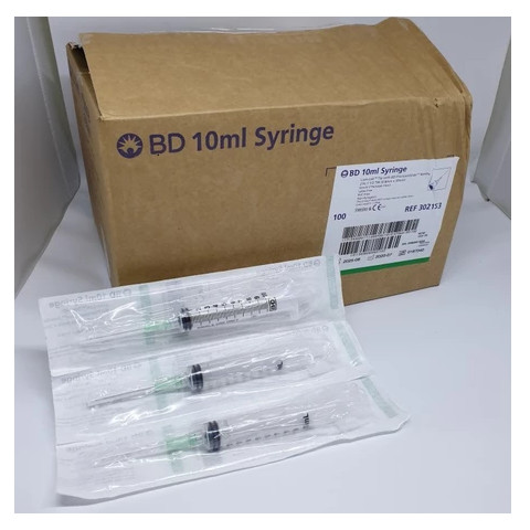 Jual BD Syringe 10 cc With Needle 21G / Spuit / Jarum Suntik BD - Pcs ...
