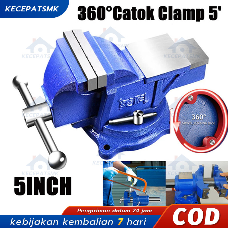 Jual Catok Clamp 5'' / catok paron / Ragum Klem / Catok Meja / Bench ...
