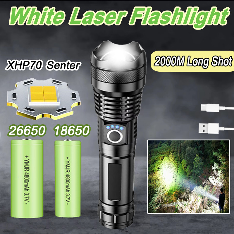 Jual YMJR P70 Senter LED Super Terang Jarak Jauh Anti Air Senter LED 90000 Lumens Original USB C ...