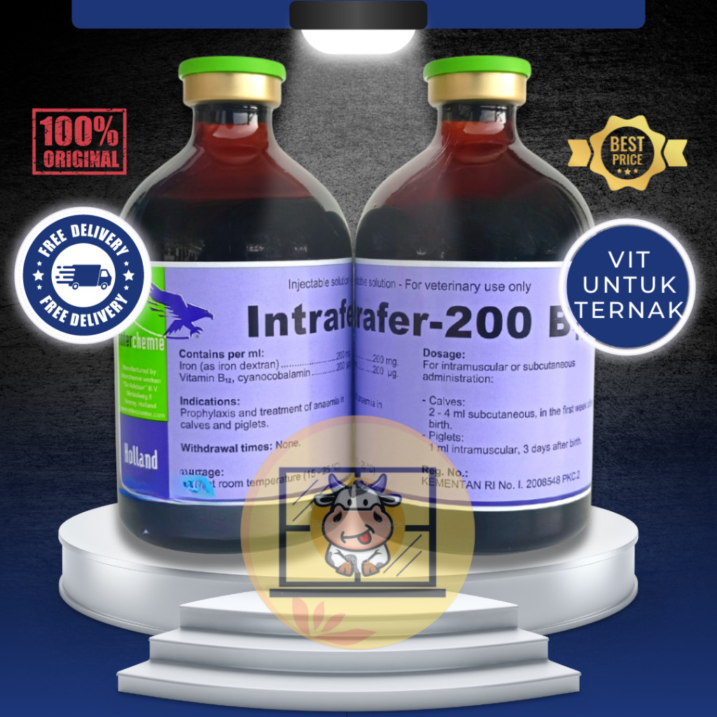 Jual INTRAFER 200 B12 100 ml - Fe + B12 Obat Anemia Meningkatkan ...