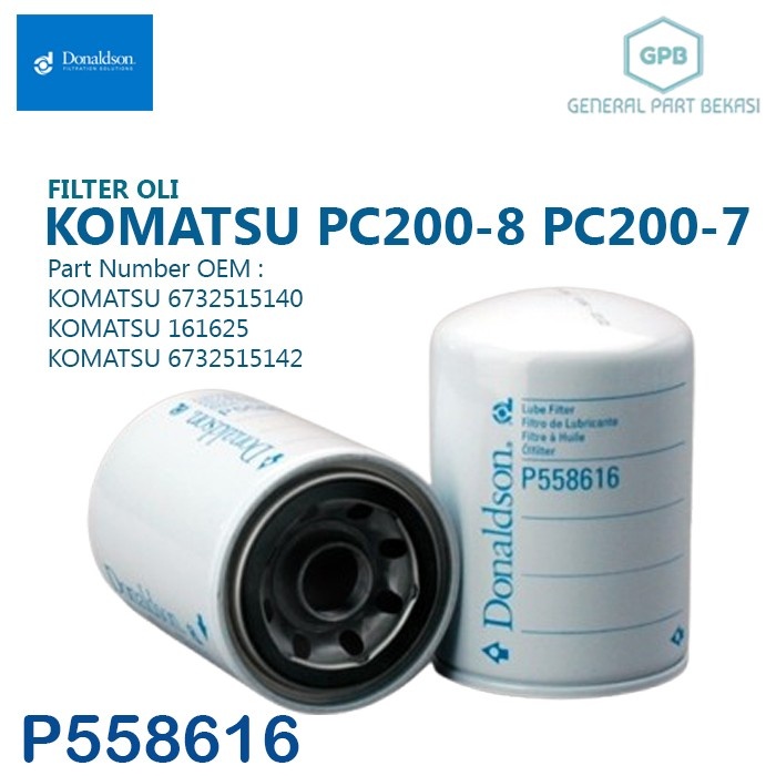 Jual Filter Oli KOMATSU PC200-8 PC200-7 Donaldson P558616 | Shopee ...