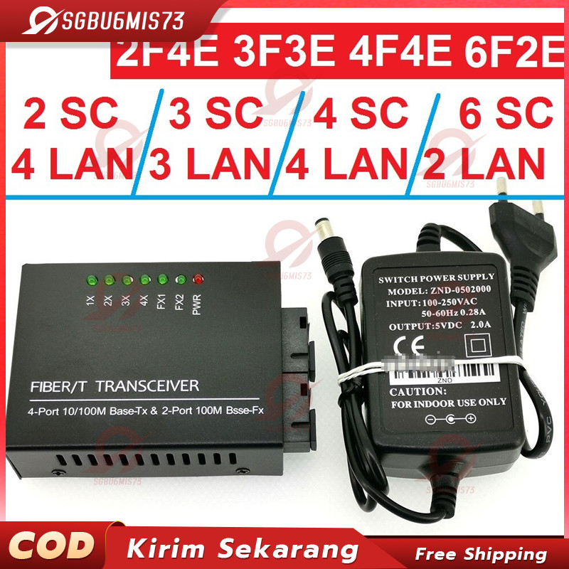 Jual 【Kirim Sekarang】Media Converter Fiber Ethernet Switch 3F3E Optik 3 ...