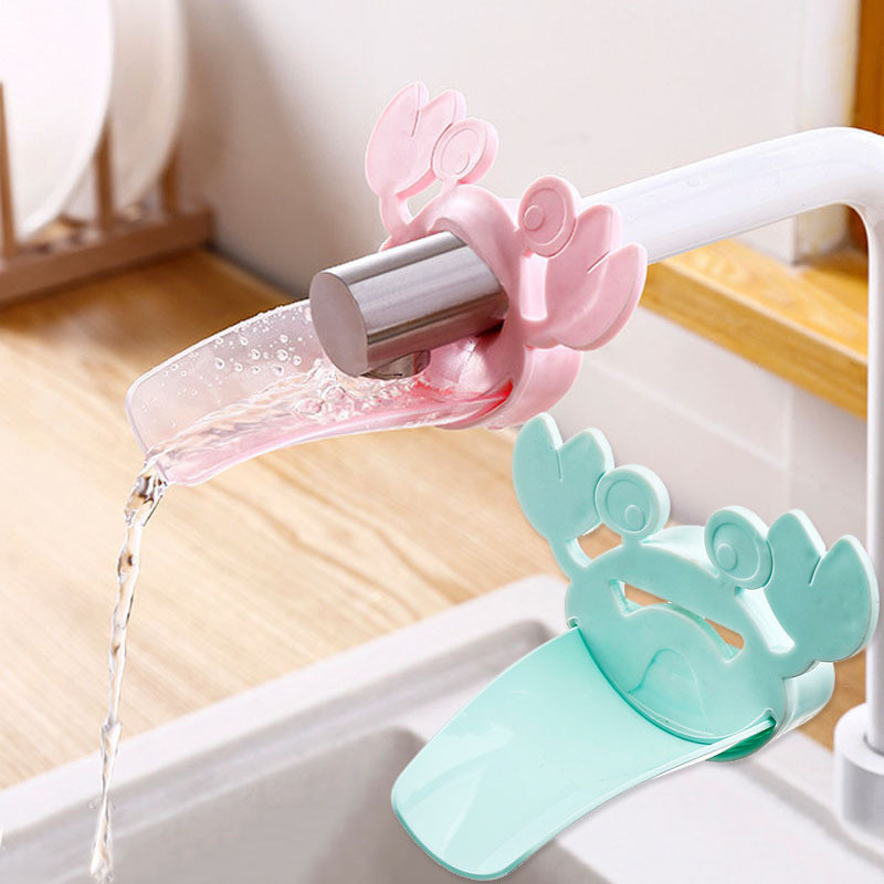 Jual Crab Faucet Extender Kids Sink Guide Cartoon Baby Handwashing ...