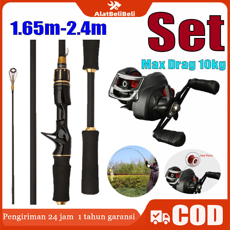 Jual Bagian Pancing Dengan Gulungan Casting Pancing Joran Pancing Kombo Fishing Set/1.65m/1.8m/2 ...