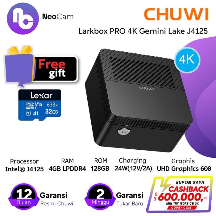 Jual Mini PC Chuwi Larkbox PRO 4K Gemini Lake J4125 6GB/128GB Windows ...