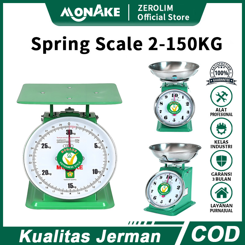 Jual MONAEK VIETNAM 2-150KG Timbangan Manual Jarum Kapasitas Spring Dial Scale Besi Plat 2KG/5KG ...