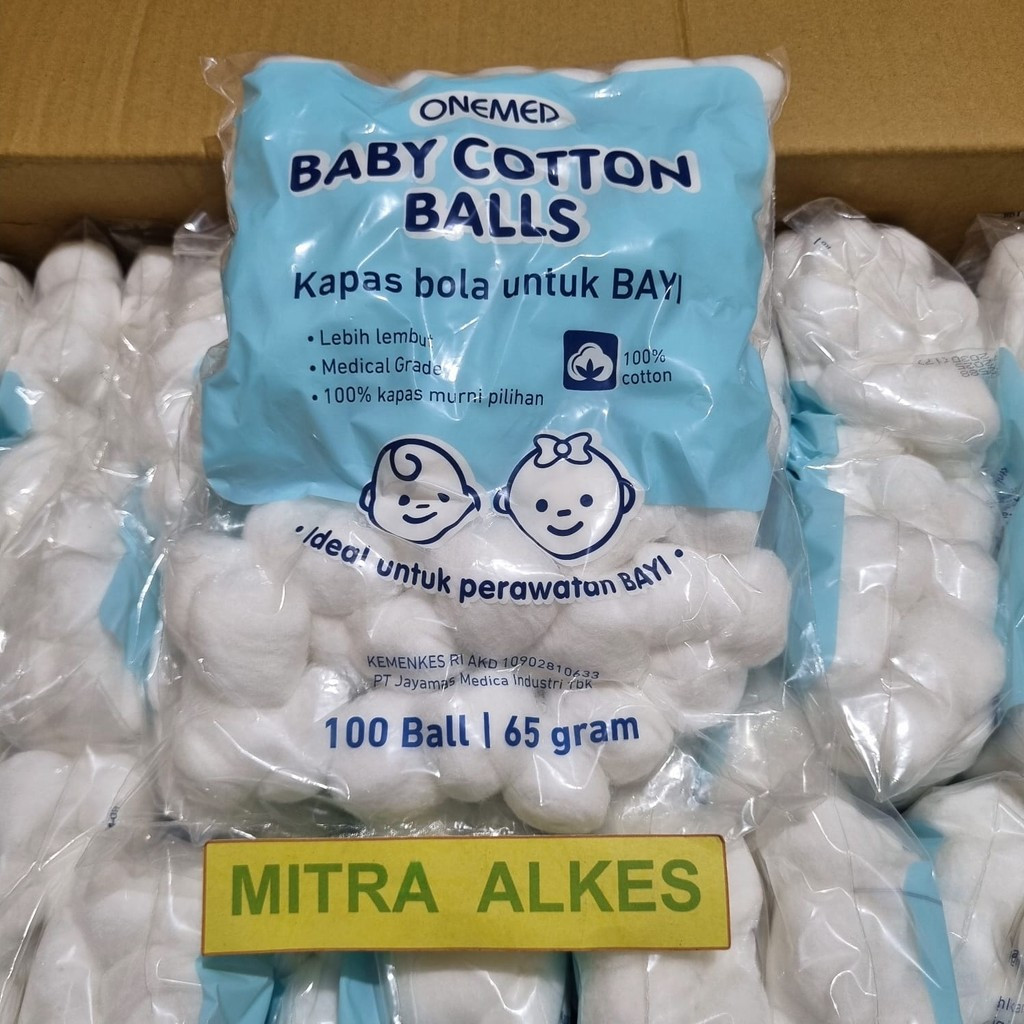 Jual Baby Cotton Balls ONE MED 65gr. Kapas Bola ONEMED 65 gr. Kapas ...