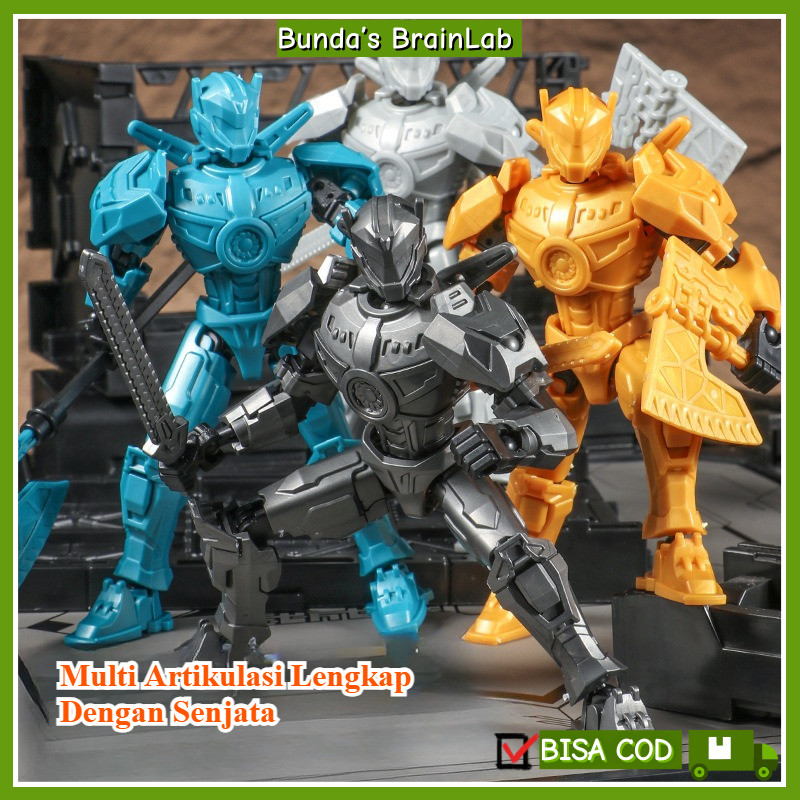 Jual Action Figure Rakit Mainan 3D Robot 13 Multi Artikulasi Lengkap ...