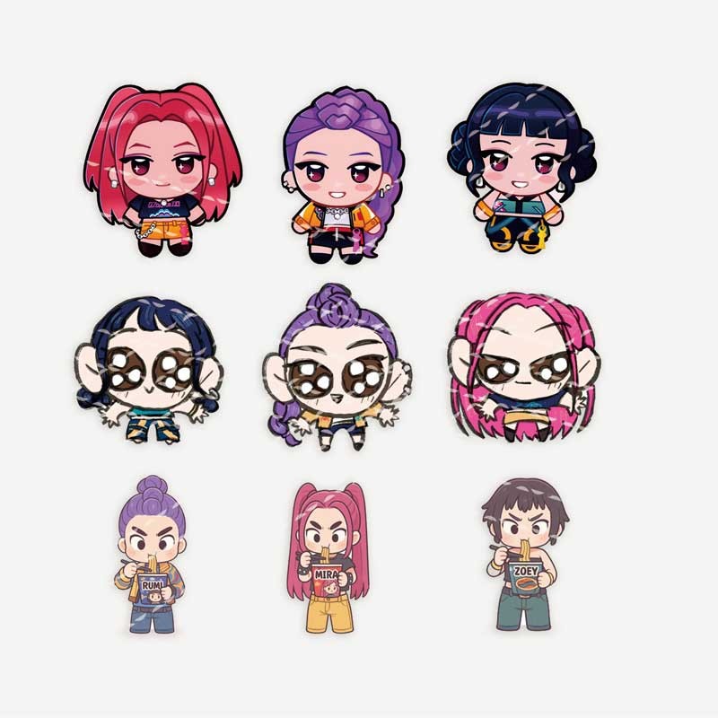 Jual Kpop Demon Hunters Huntrix Pins Brooches Accessories Acrylic Cute ...