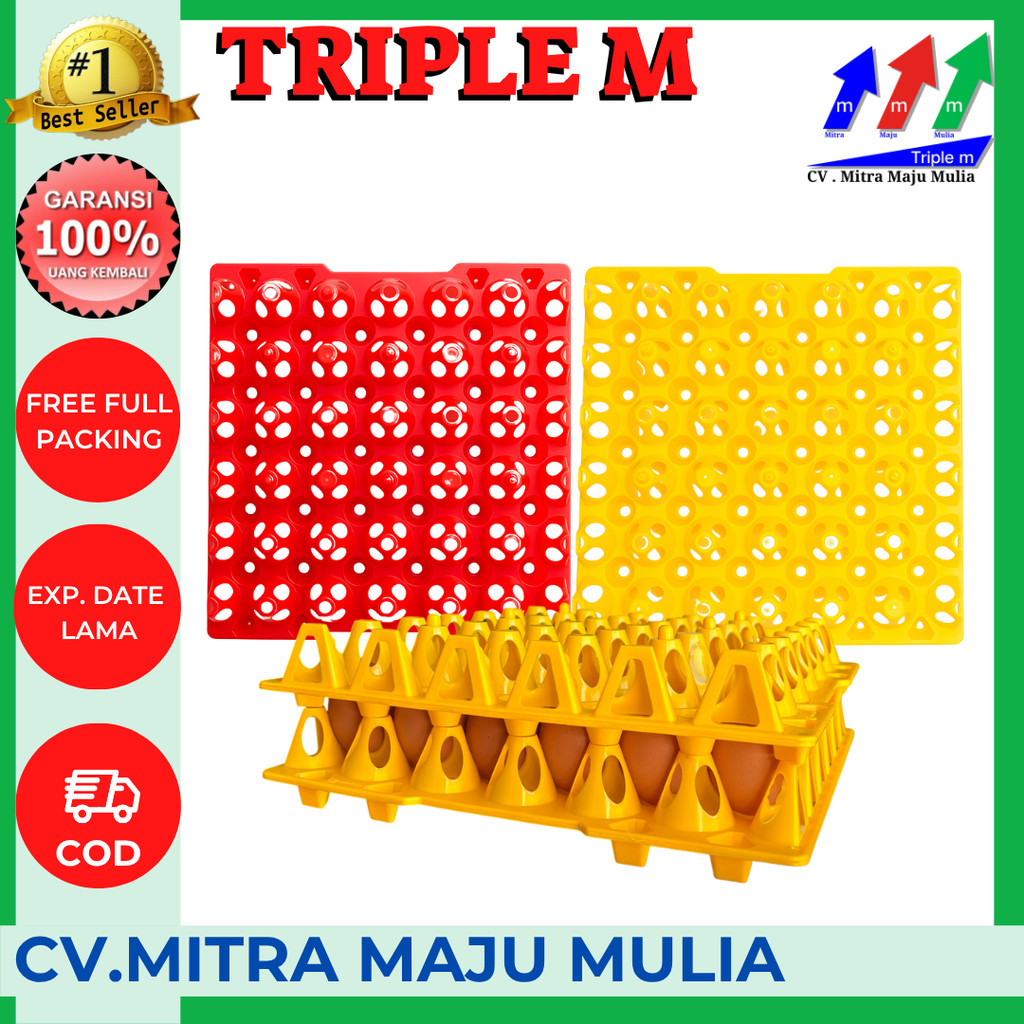 Jual EGG TRAY PLASTIK KUNING MERAH BEBEK AYAM KECIL 1 PCS - Tempat ...