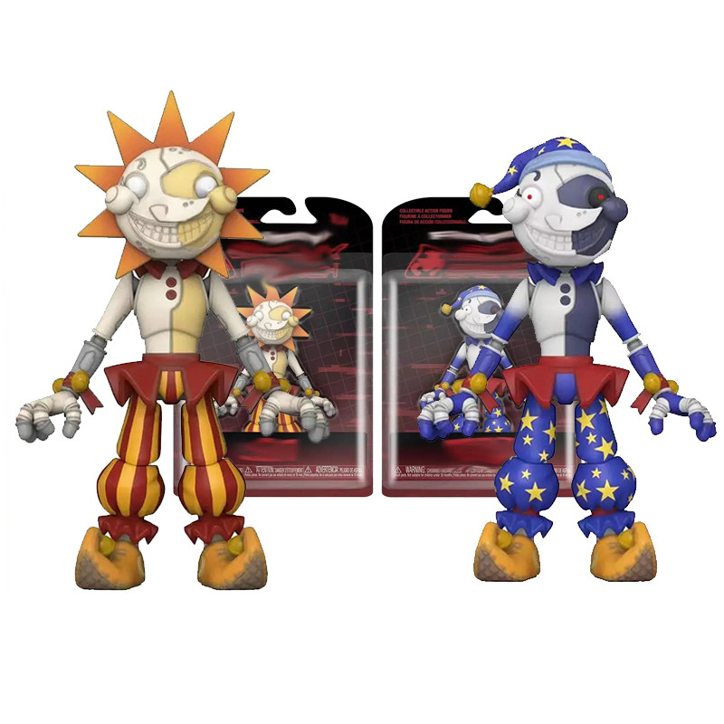 Jual Game Fnaf Sundrop Moondrop Action Figure PVC Boss Sun Moon Joker ...