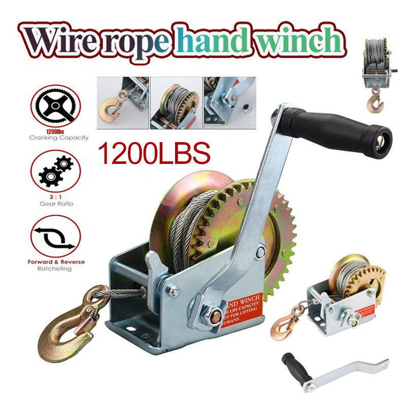 Jual 1200LBS 800LBS katrol kanopi sliding manual /Wire Rope Hand Winch ...