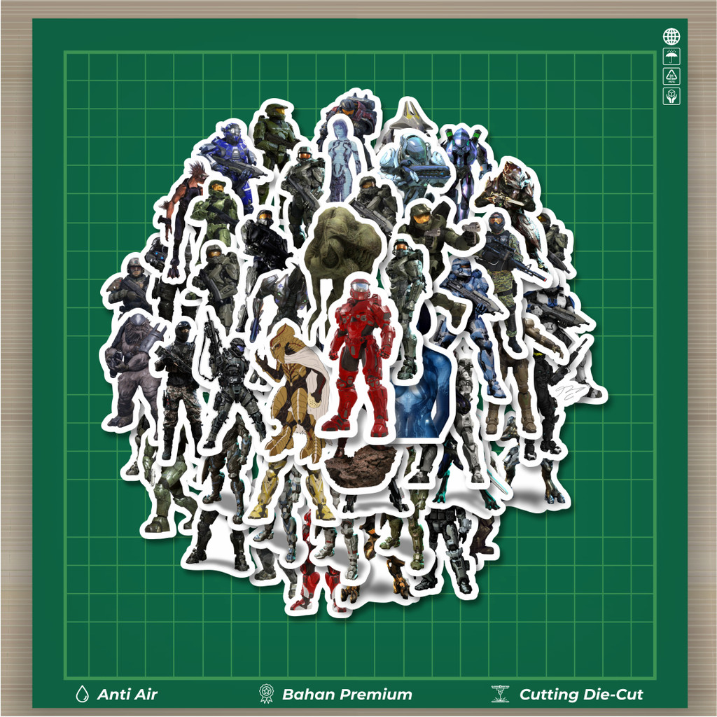 Jual HOT 50 PCS STIKER Stiker Game Series Halo Karakter Mix 3 Stiker ...