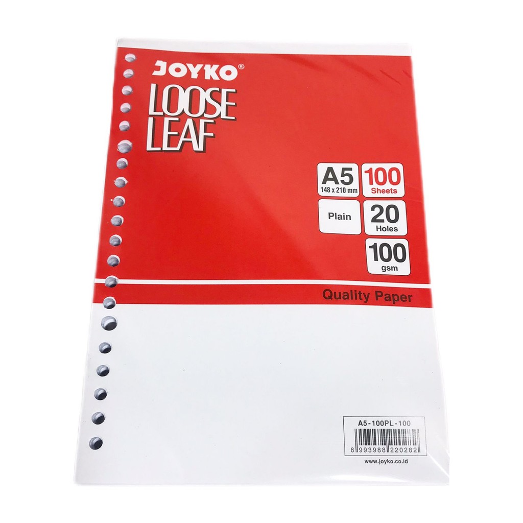 Jual JOYKO - Loose Leaf Isi Kertas A5-100PL PLAIN - 100 Lembar - PACK | Shopee Indonesia
