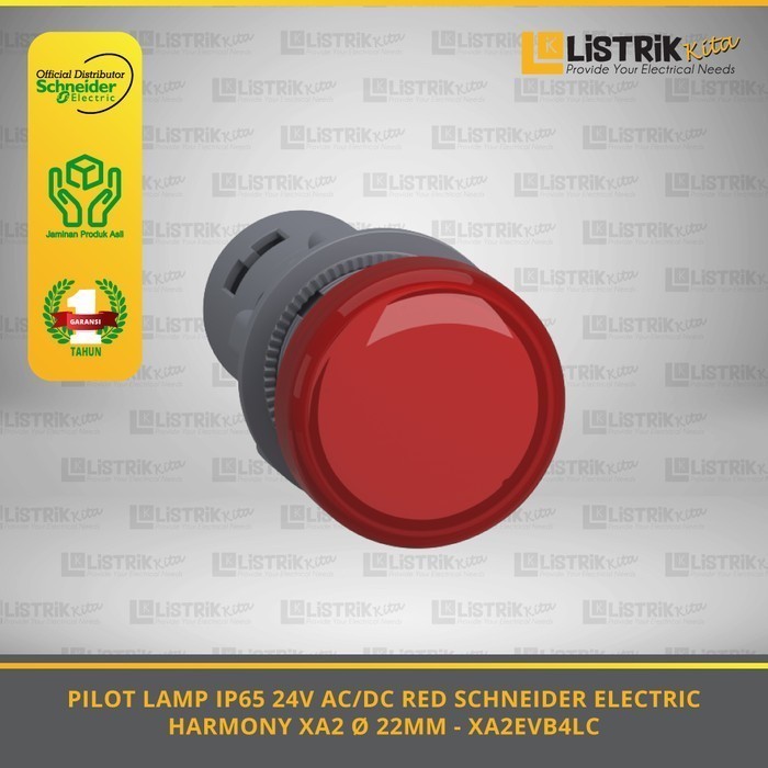 Jual PILOT LIGHT SCHNEIDER ELECTRIC MEDIUM XA2 24V DC/AC RED MODULAR ...