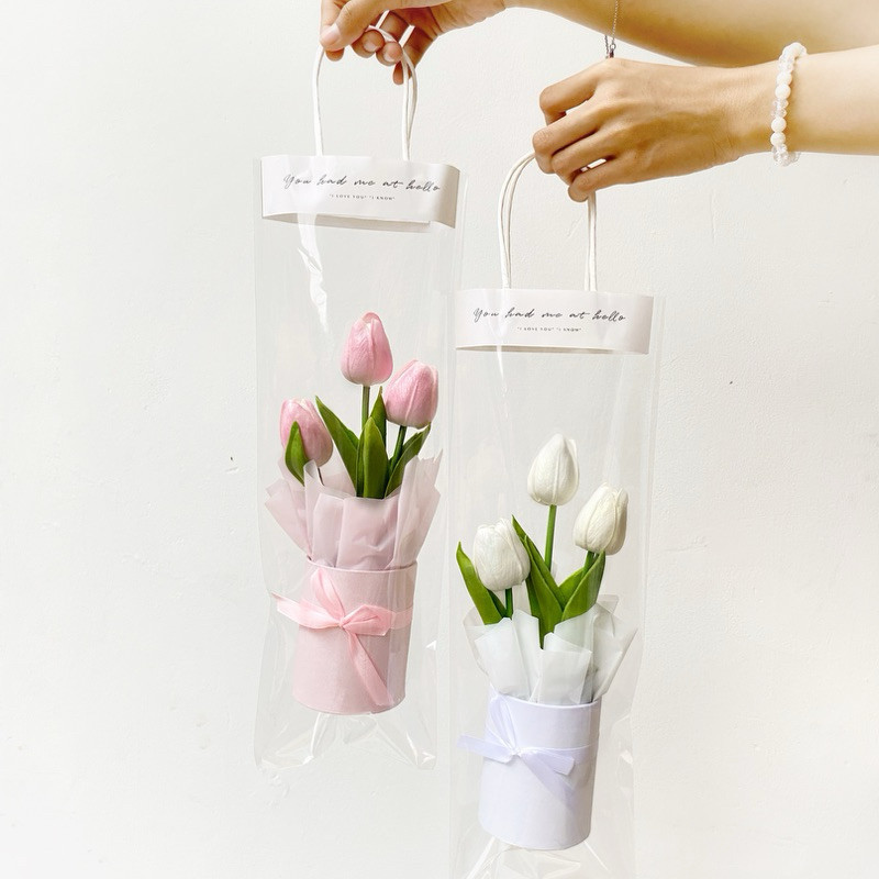 Jual Echiiglo - (Bunga Palsu) Everlasting 3 Tulip Mini Gift Bloombox ...