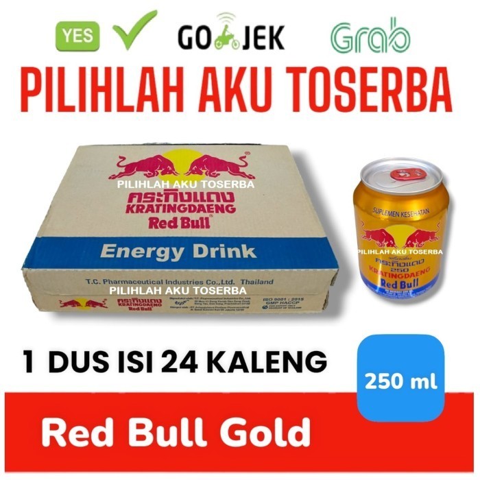 Jual RED BULL GOLD Energy Drink 250 ml Kratingdaeng KALENG - ( HARGA 1 ...