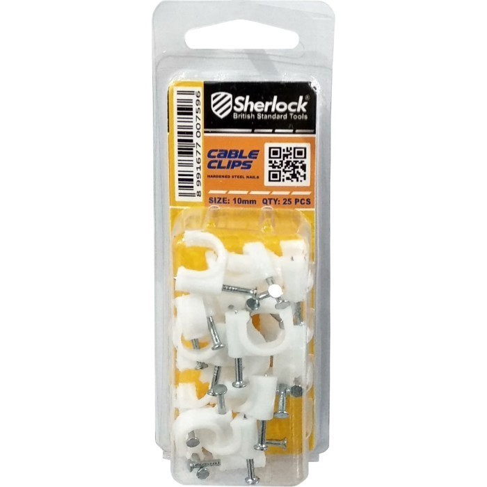 Jual SHERLOCK Paket Isi 25 Pcs Klem Clamp Kabel Listrik Clip Paku Beton ...