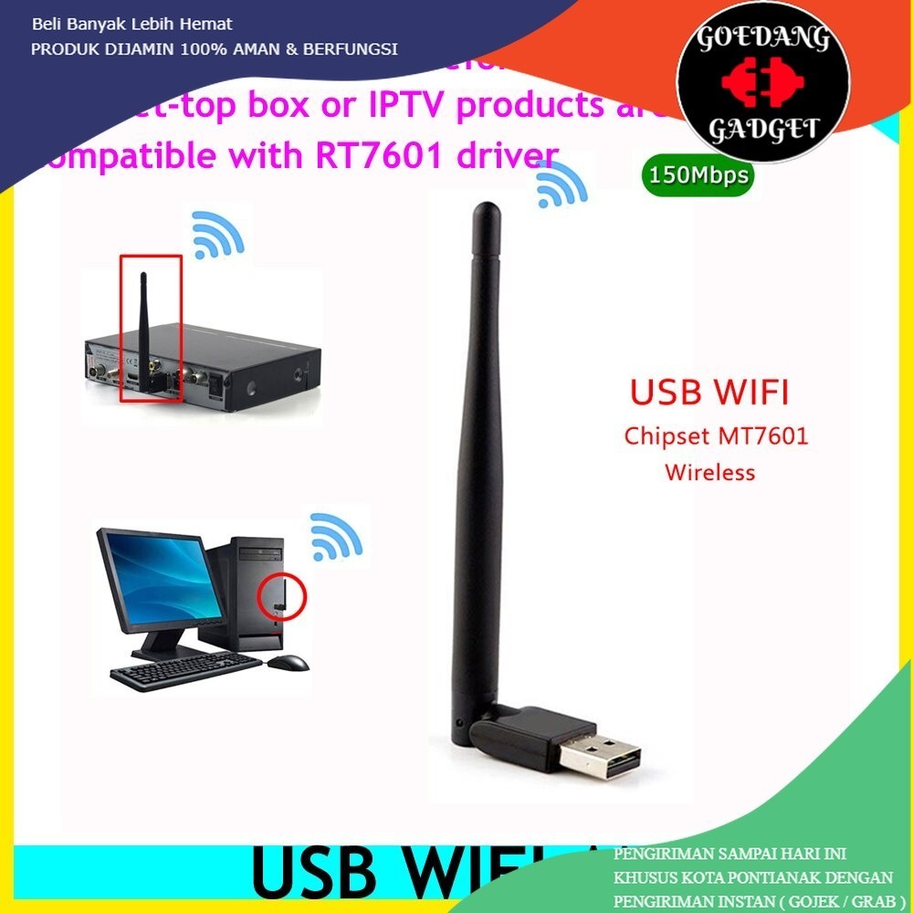 Jual MT-7601 WIFI RECEIVER STB / Komputer PC / Laptop USB Wi fi Dongle MT7601 HighSpeed Set Top ...