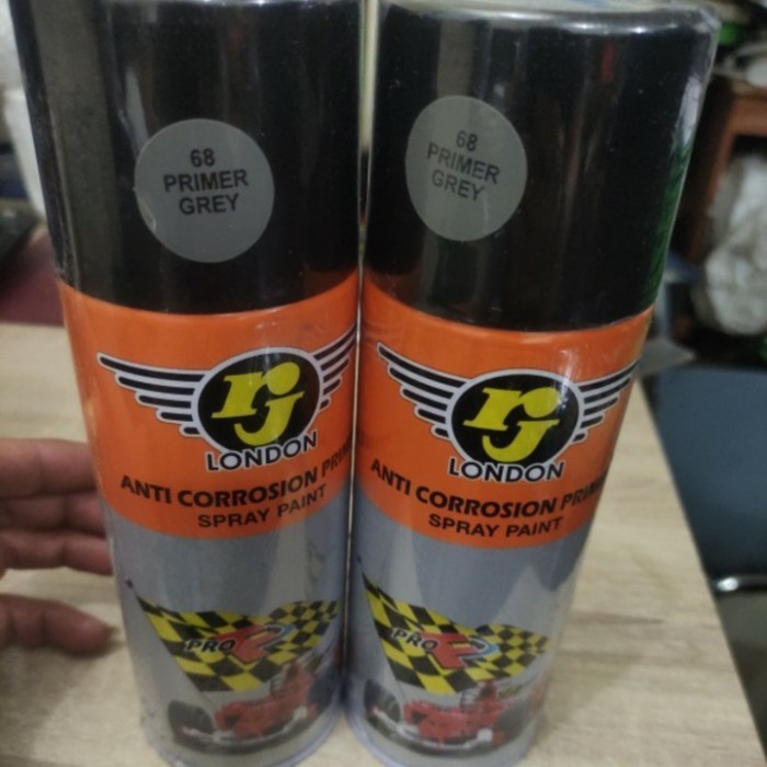 Jual Cat Semprot RJ London Primer Grey 400 CC 68 Warna Dasar Spray ...
