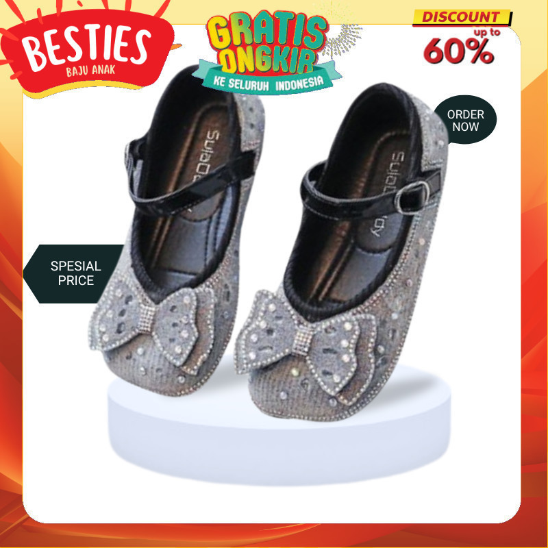 Jual Sepatu Pesta Kondangan Princess Cinderella Flat shoes Anak ...