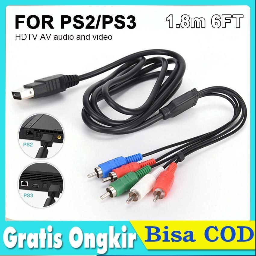 Jual Kabel Komponen | Cable Componenet AV Playstation PS2 PS3 | Shopee ...