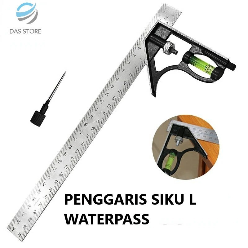 Jual Penggaris Siku L Waterpass Mistar Alat Ukur Sudut Tukang Square ...