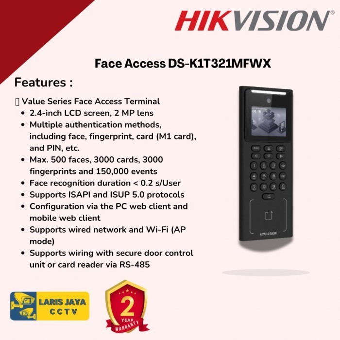 Jual HIKVISION DS-K1T321MFWX Access Control Face Recognition Terminal Wajah | Shopee Indonesia