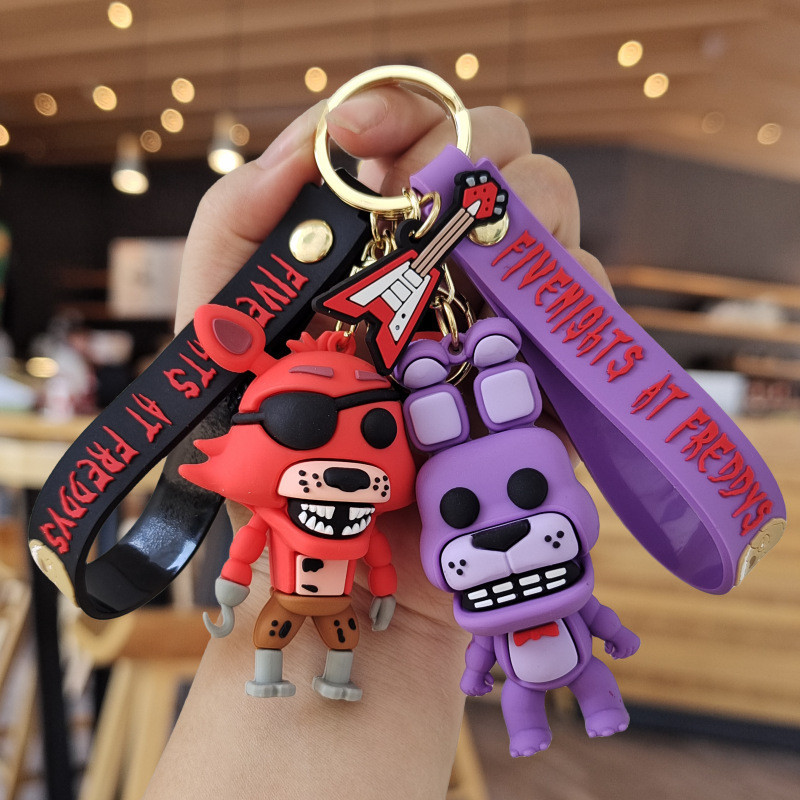 Jual FNAF Keychain Sundrop Moondrop Figures Freddy Bonnie Chica Action ...