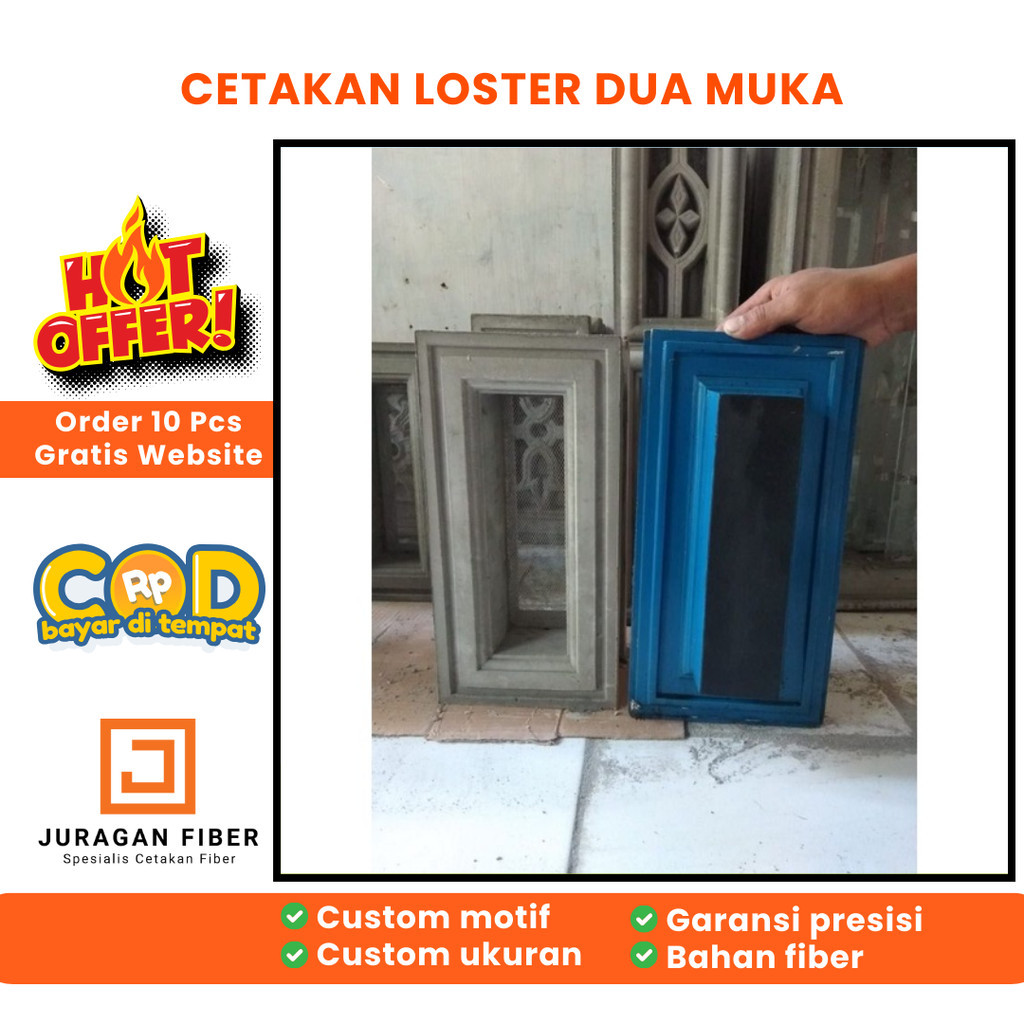 Jual cetakan loster fiber Plong Muka Datar ( RF004 ) | Shopee Indonesia