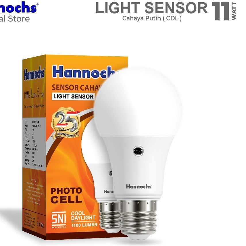Jual Hannochs Light Sensor 6W/ 9W/ 11W / Sensor Cahaya / Lampu Photocell / Lampu Teras / Lampu ...