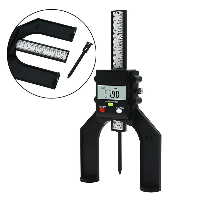 Jual Digital Depth Gauge LCD Height Gauges Calipers With Magnetic Feet ...