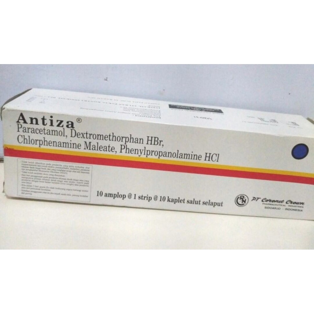 Jual ANTIZA TABLET OBAT DEMAM BATUK PILEK PER STRIP ISI 10 TAB | Shopee ...