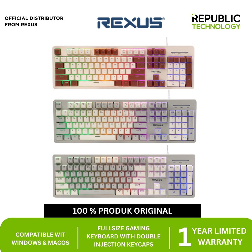 Jual Rexus Keyboard Gaming K9E | Shopee Indonesia